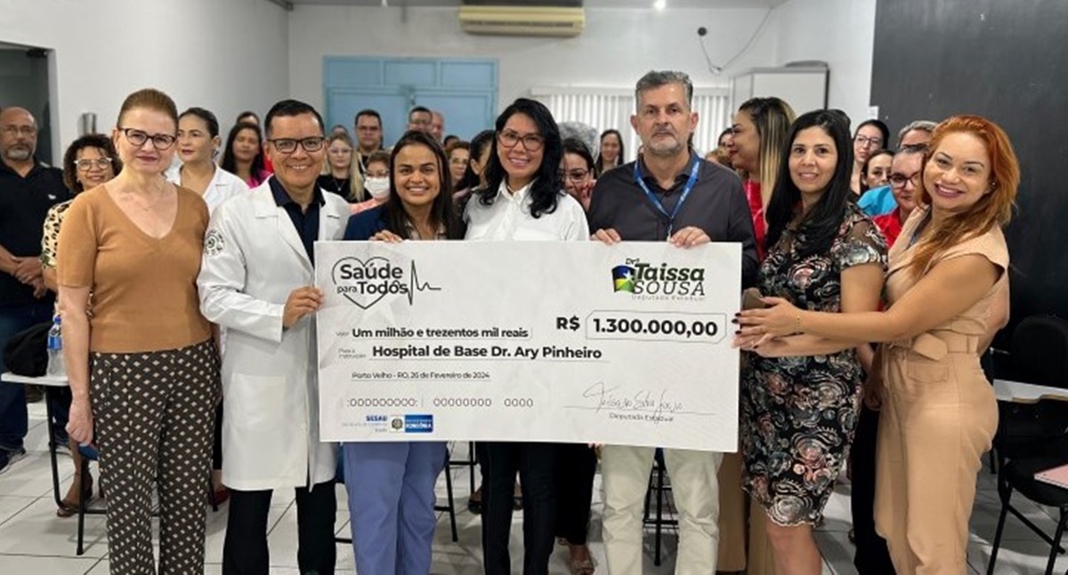 Dra. Taíssa faz entrega simbólica de cheque de 1,3 milhão para o ...